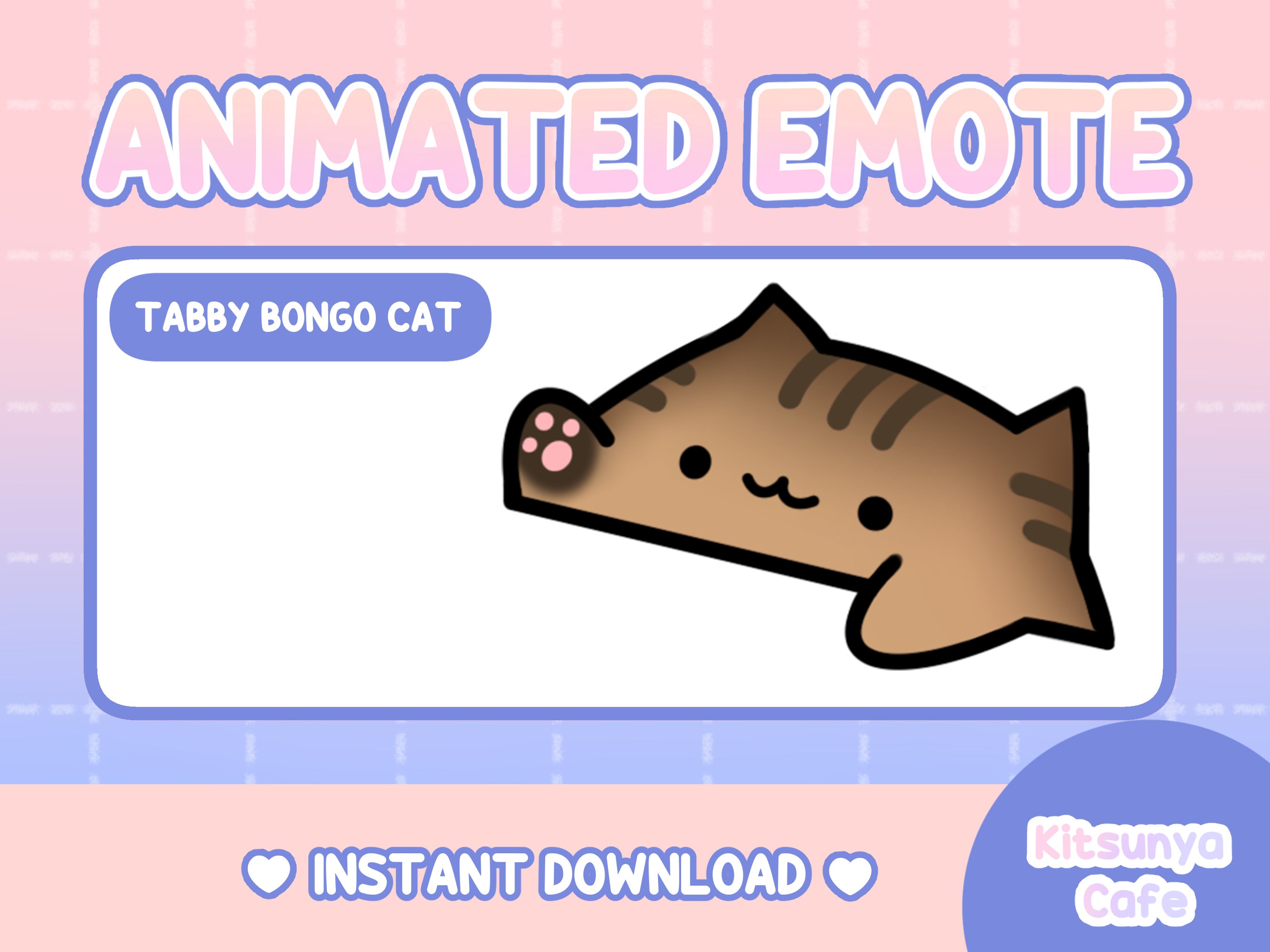 ANIMATED Brown Tabby Bongo Cat Emote | Twitch Youtube Discord | Emotes ...