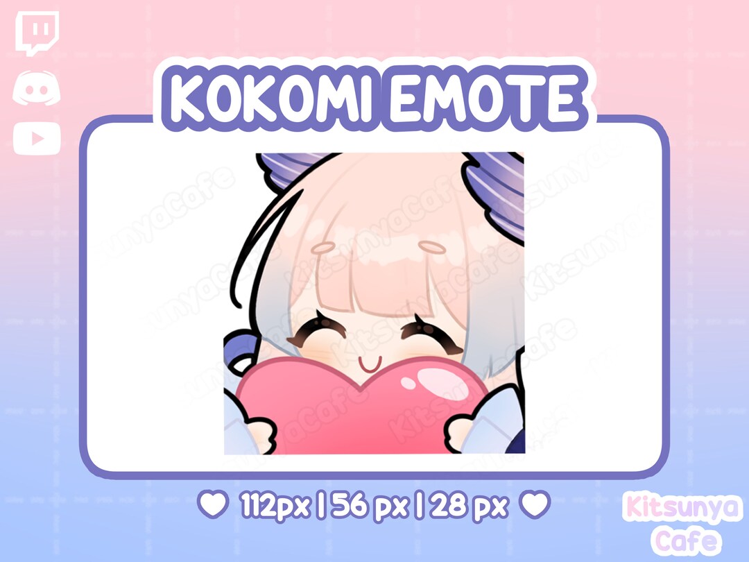 Sangonomiya Kokomi Genshin Impact Heart Emote Twitch, Discord, Youtube ...