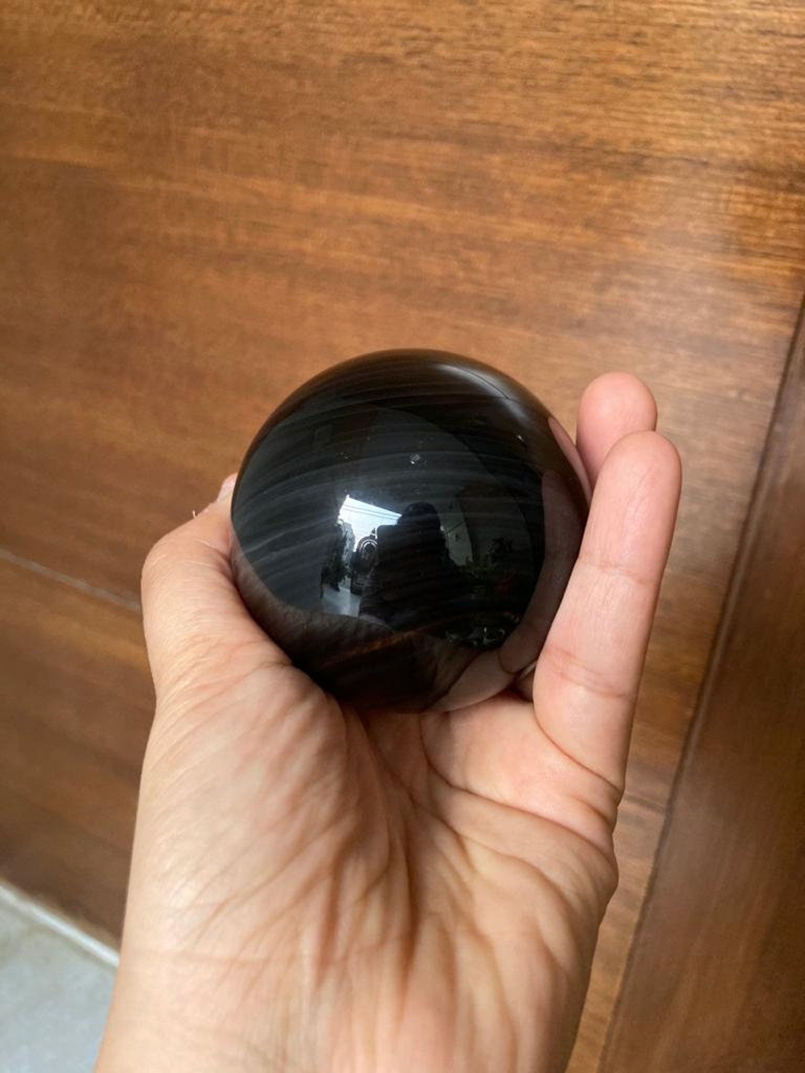 2.5 Black Obsidian crystal sphere Big Natural Black | Etsy