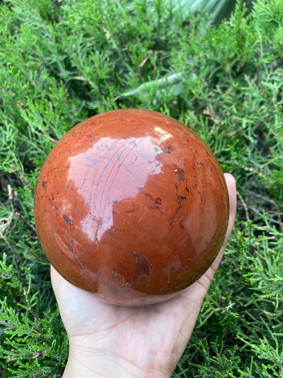 4 Red Jasper Sphere, Big Red Jasper Sphere, Healing Crystal Sphere ...