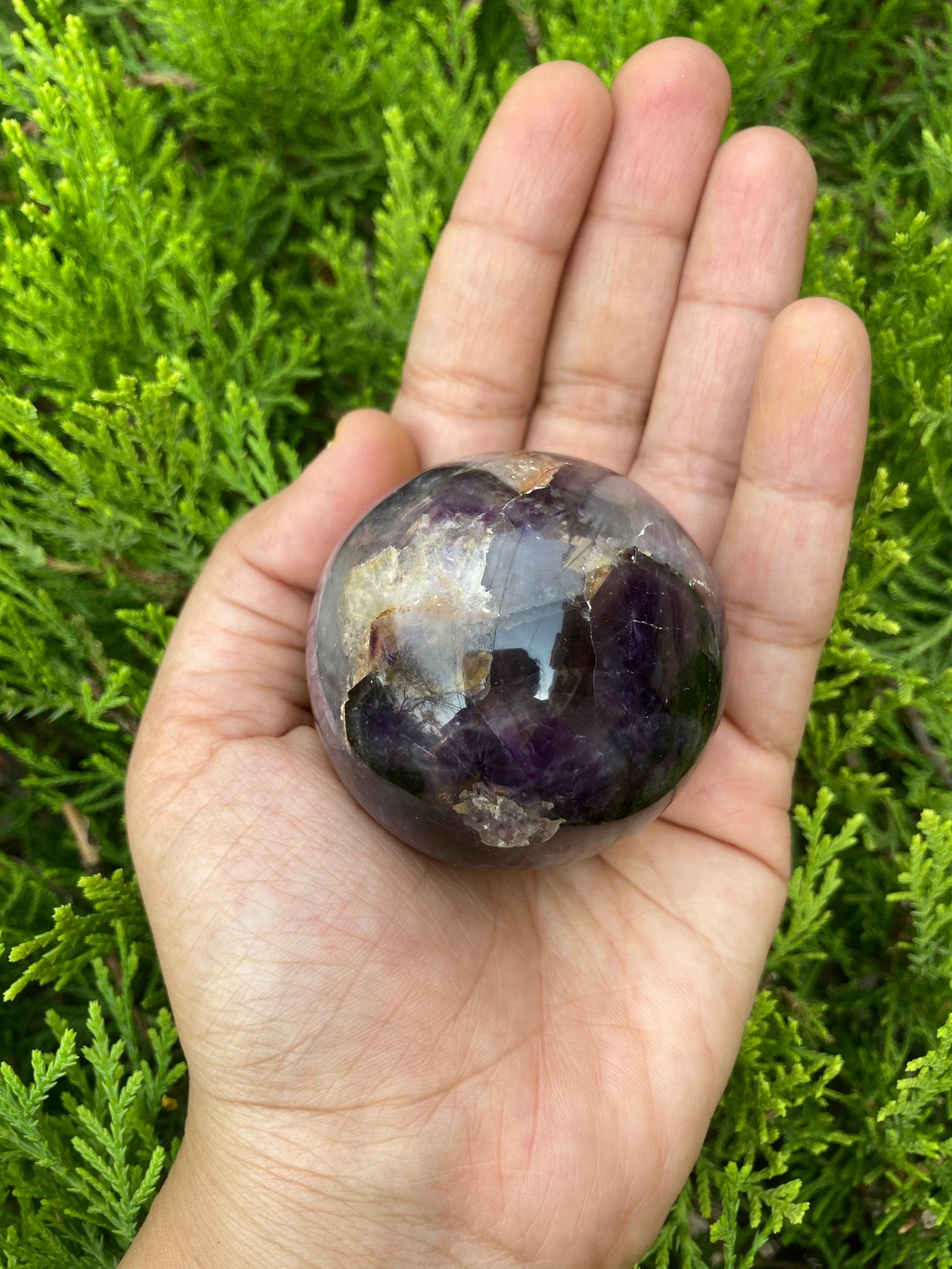 2 Auralite 23 crystal sphere Natural Auralite 23 stone | Etsy