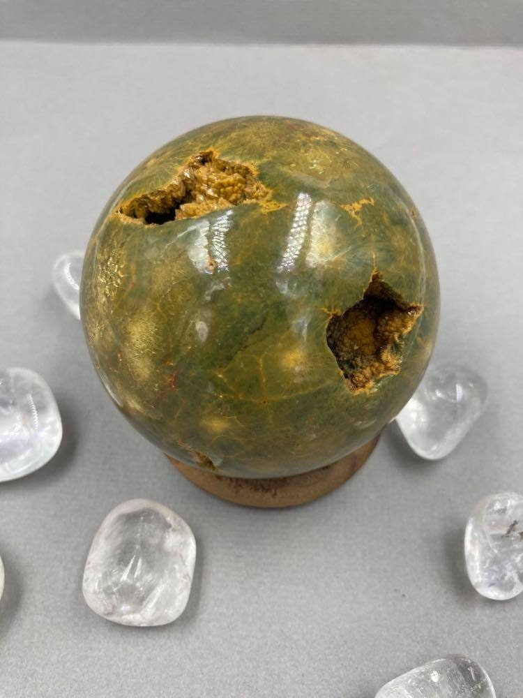 Ocean Jasper sphere 2.8inch 354grams Geode sphere Protective | Etsy