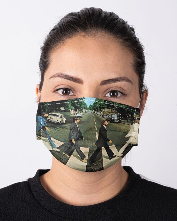 The Beatles Face Mask Abbey Road Crossing Face Mask The | Etsy