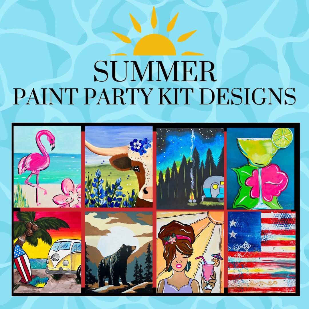 Canvas Kit: Host a DIY Paint Party at Home, Sip, and Paint! This Kit ...