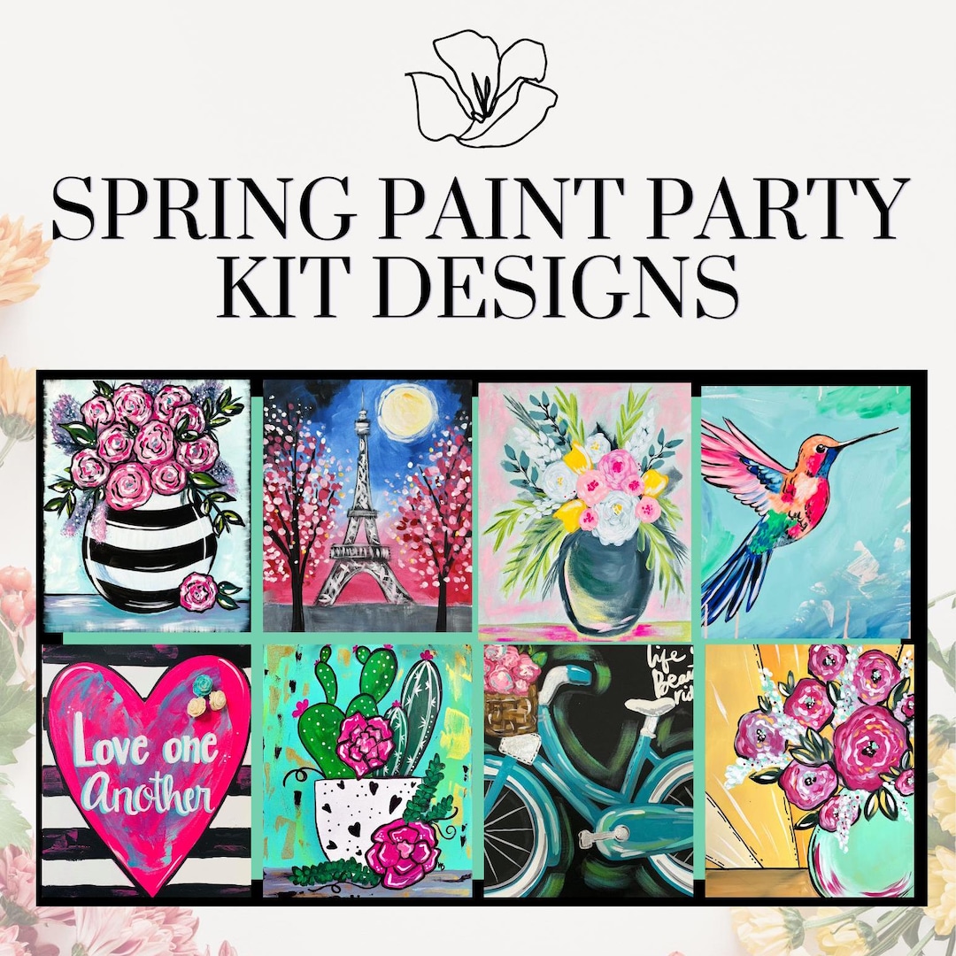 Canvas Kit: Host a DIY Paint Party at Home, Sip, and Paint! This Kit ...