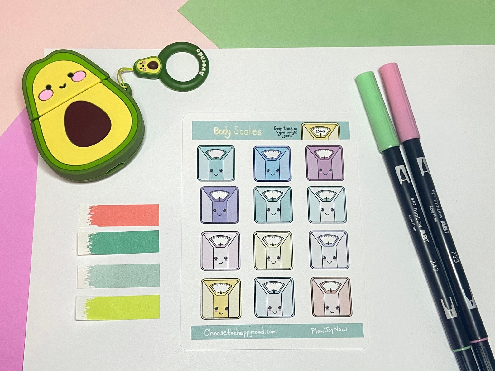 Weight Scale Tracker Planner Sticker, Bujo Stickers, Planner Stickers ...