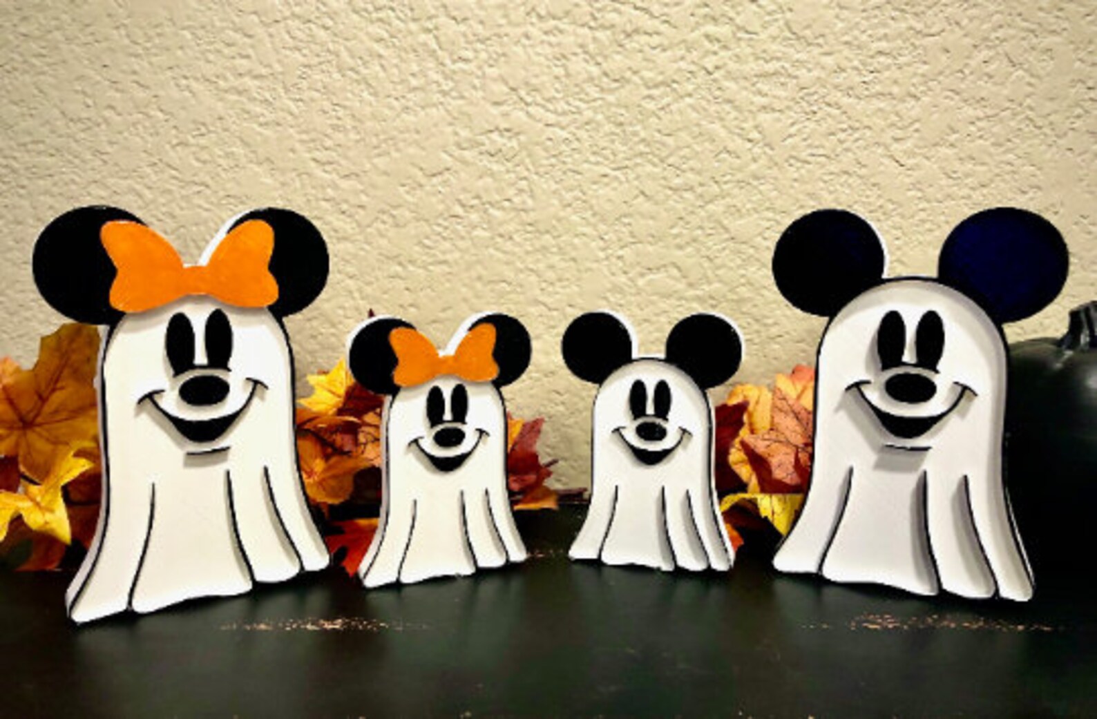 Ghost Mickey and Minnie Halloween Decoration - Etsy