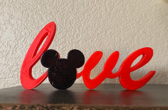 Mickey Love Sign Valentine's Day Decoration Disney - Etsy