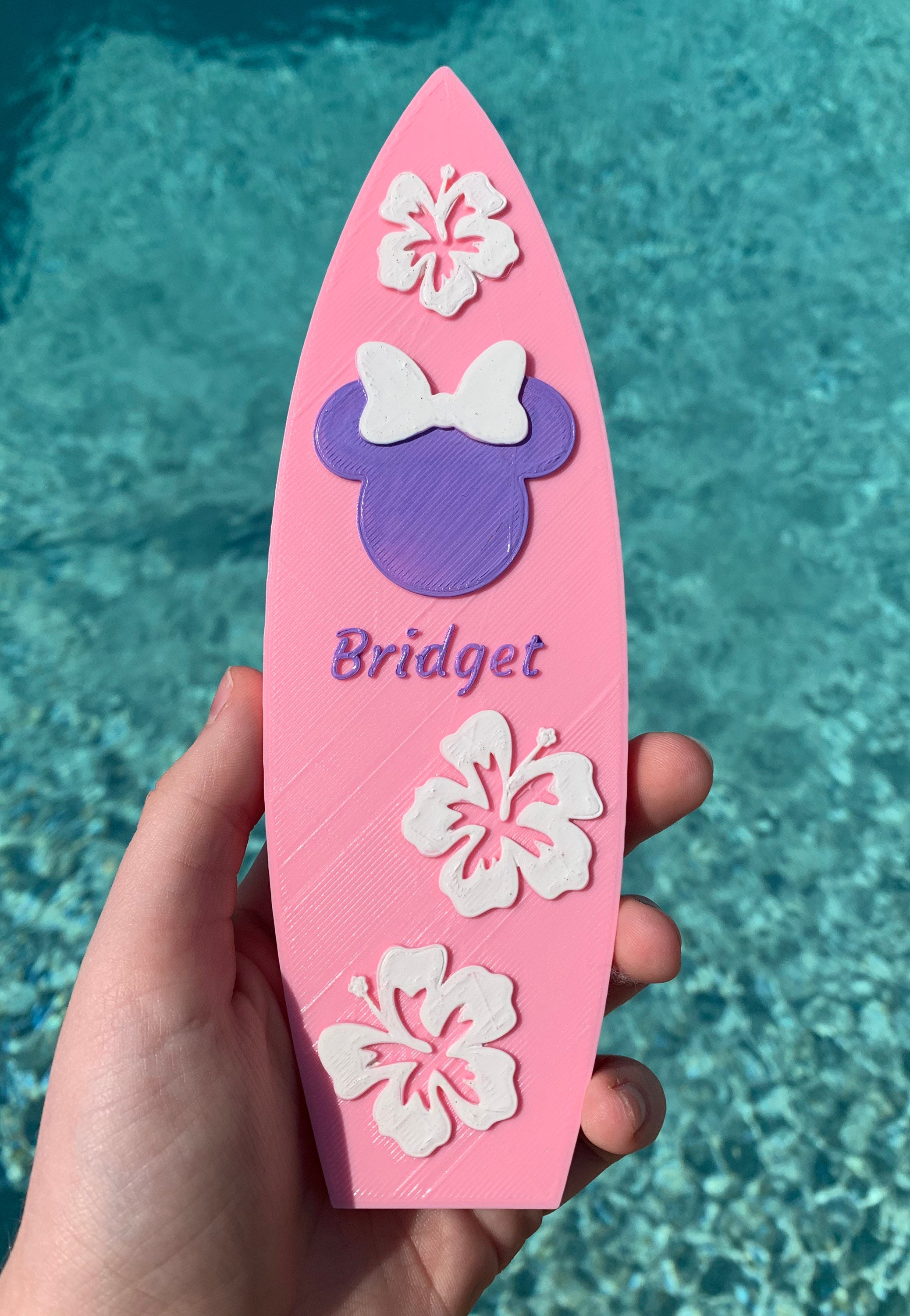 Personalized Mickey and Minnie Surfboard Decoration | Personalized ...