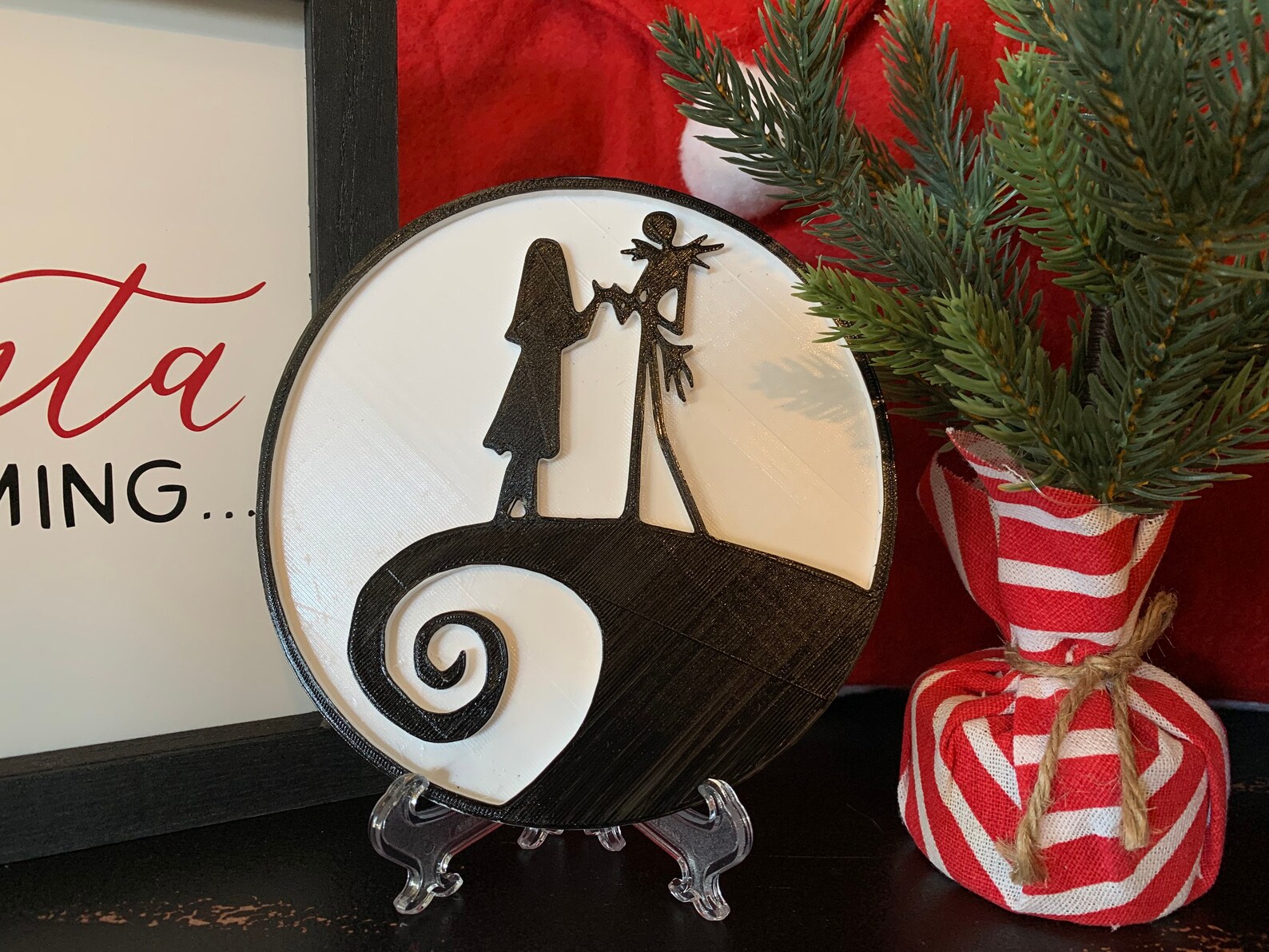 Nightmare Before Christmas Inspired Sign Jack and Sally Sign - Etsy