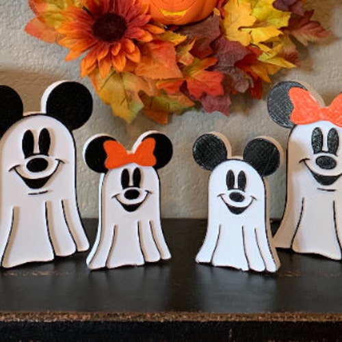 Mickey and Minnie Mouse Ghosts / Disney Inspired Halloween - Etsy