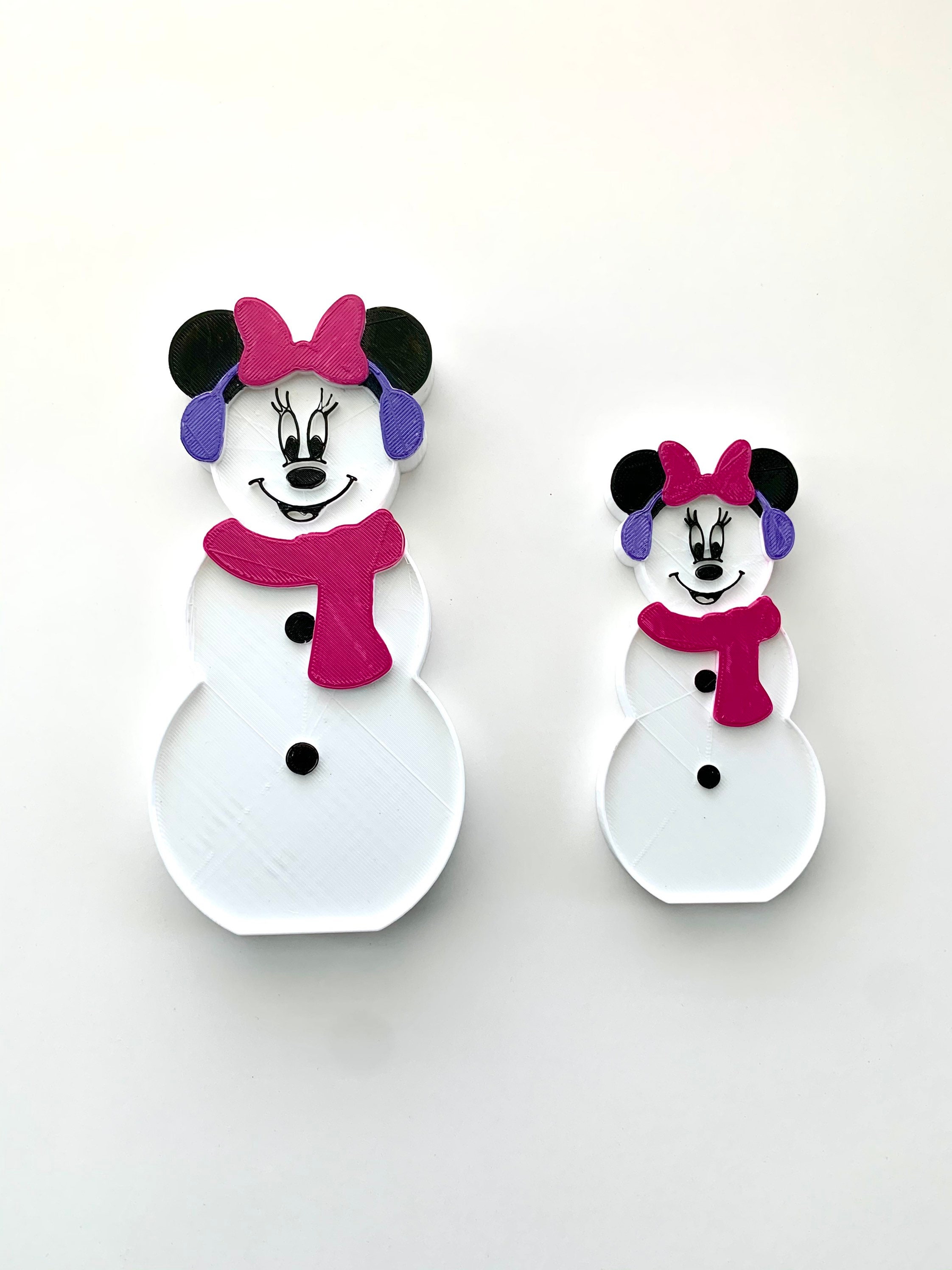 Christmas Snowman Mickey and Minnie Inspired Decoration - Etsy