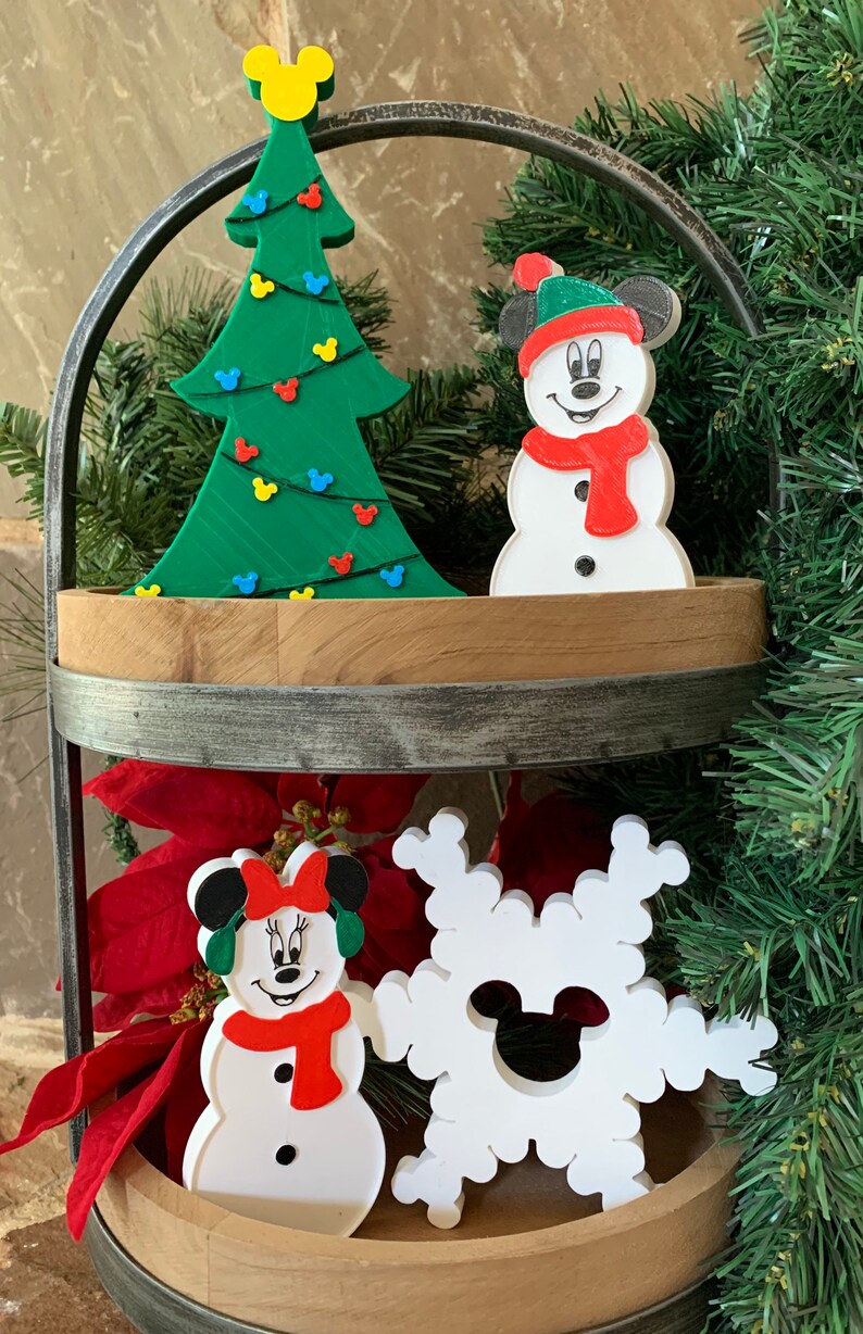 Christmas Snowman Mickey and Minnie Inspired Decoration | Disney ...