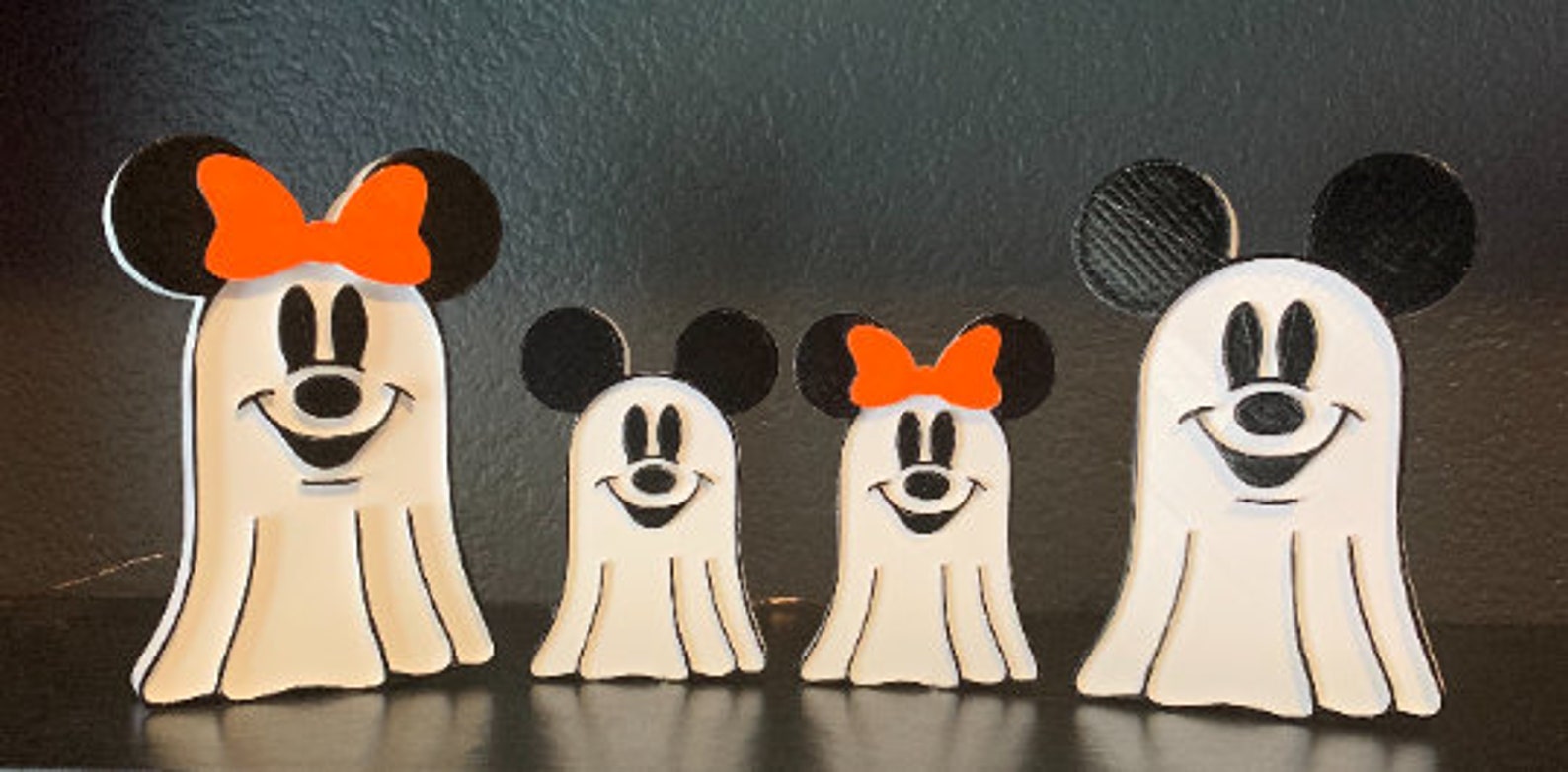 Ghost Mickey and Minnie Halloween Decoration - Etsy