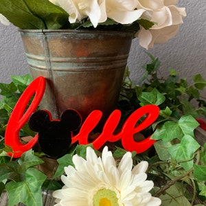 Mickey Love Sign Valentine's Day Decoration Disney Inspired - Etsy