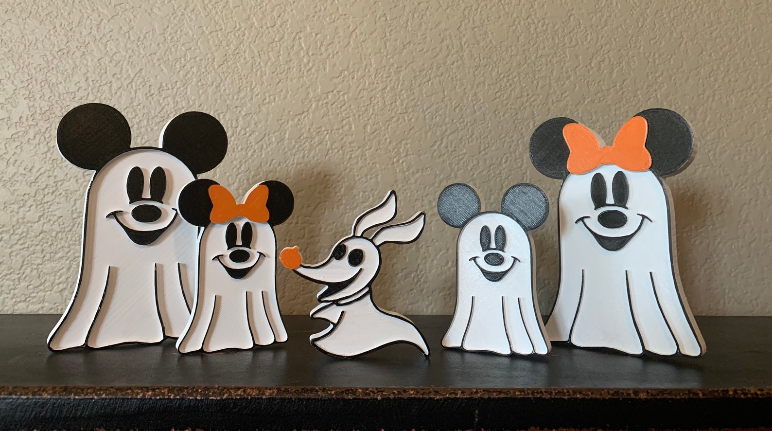 Ghost Mickey and Minnie Halloween Decoration - Etsy