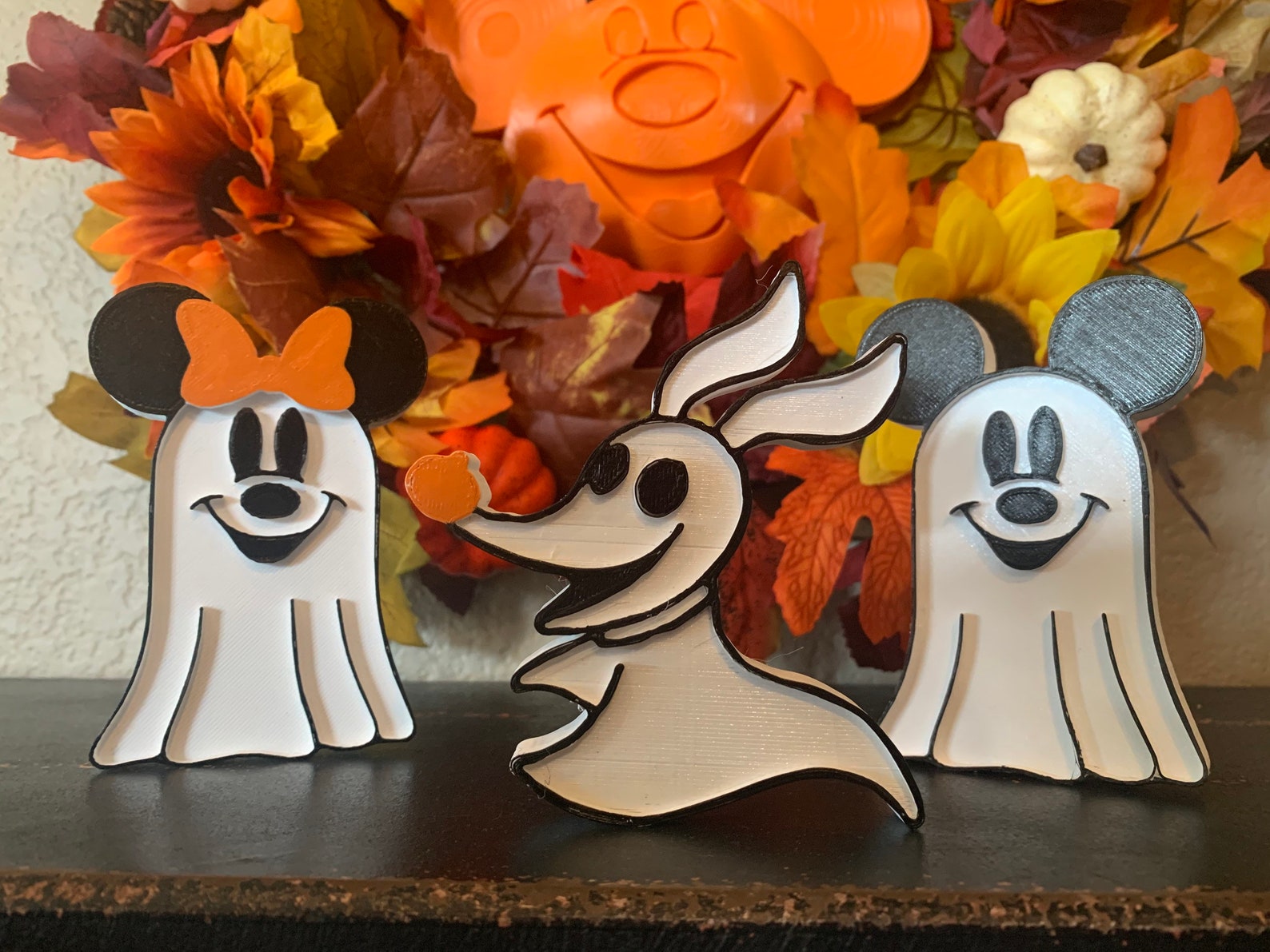 Ghost Mickey and Minnie Halloween Decoration - Etsy