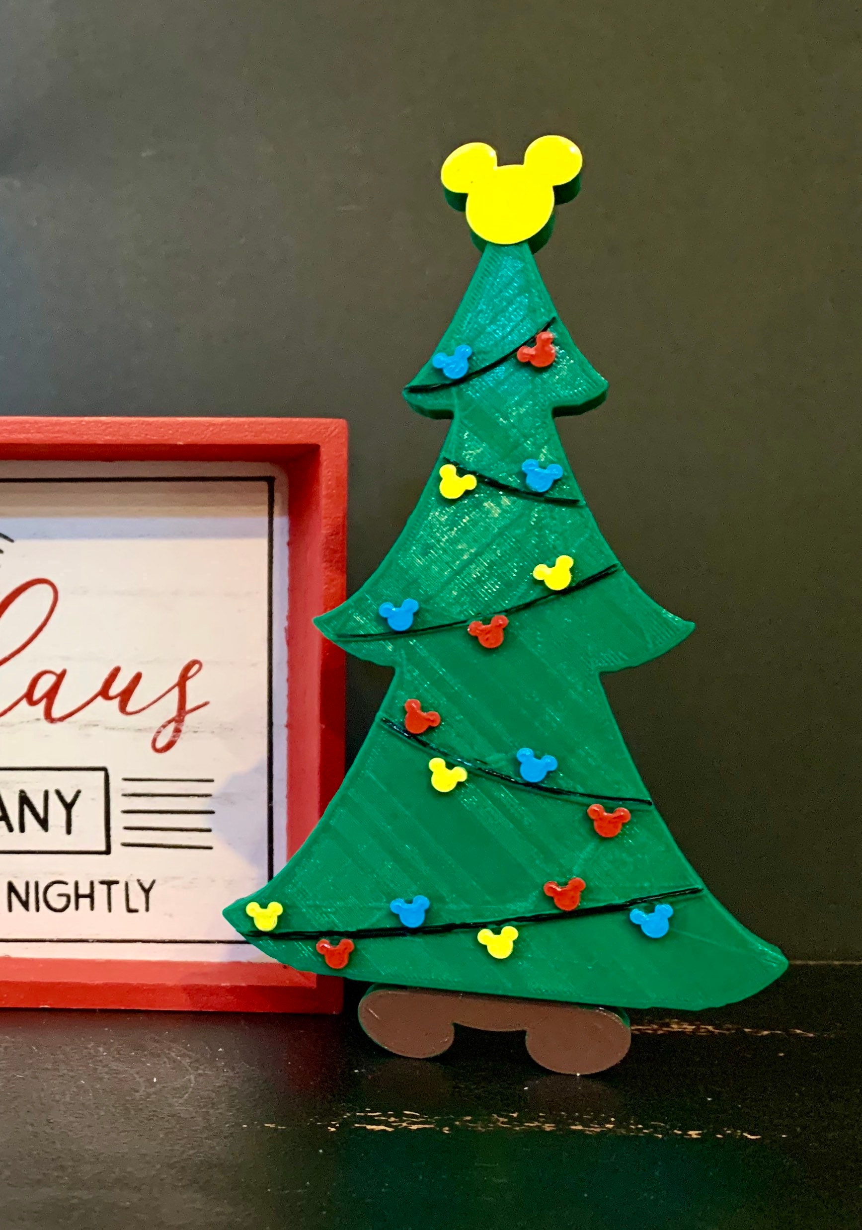 Mickey Christmas Tree Decoration Disney Inspired Holiday | Etsy