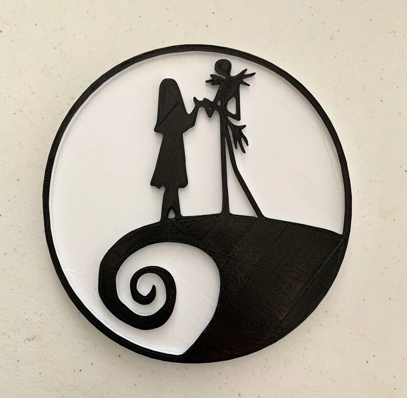 Nightmare Before Christmas Inspired Sign Jack and Sally Sign - Etsy