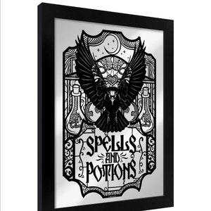 Large Spells and Potions Tin Mirror Mirror Tin Mirror - Etsy