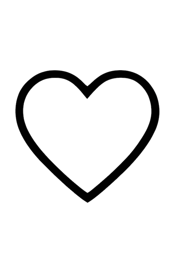 Thick Black Heart Outline