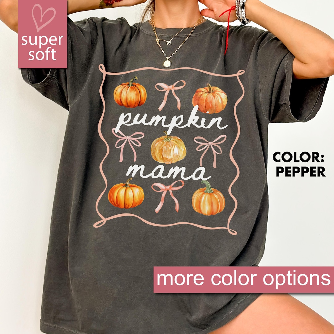 Comfort Colors® Fall Mama Shirt, Mom Halloween Shirt, Pumpkin Mom Shirt ...