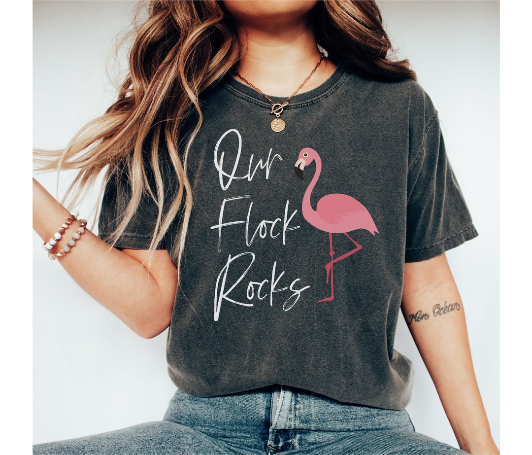 Our Flock Rocks Flamingo Flamingo Shirt Flamingo T-shirt - Etsy