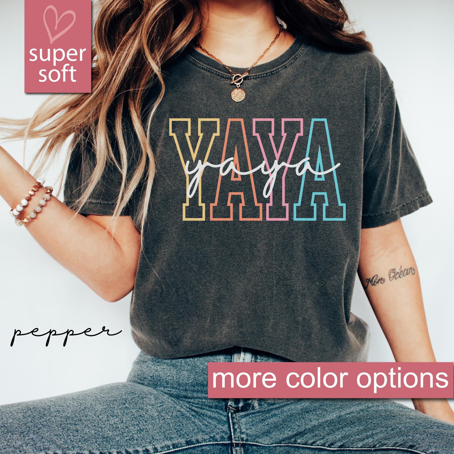 Comfort Colors® Yaya Shirt, Yaya T-shirt, Yaya Tee, Cute Yaya Shirt ...