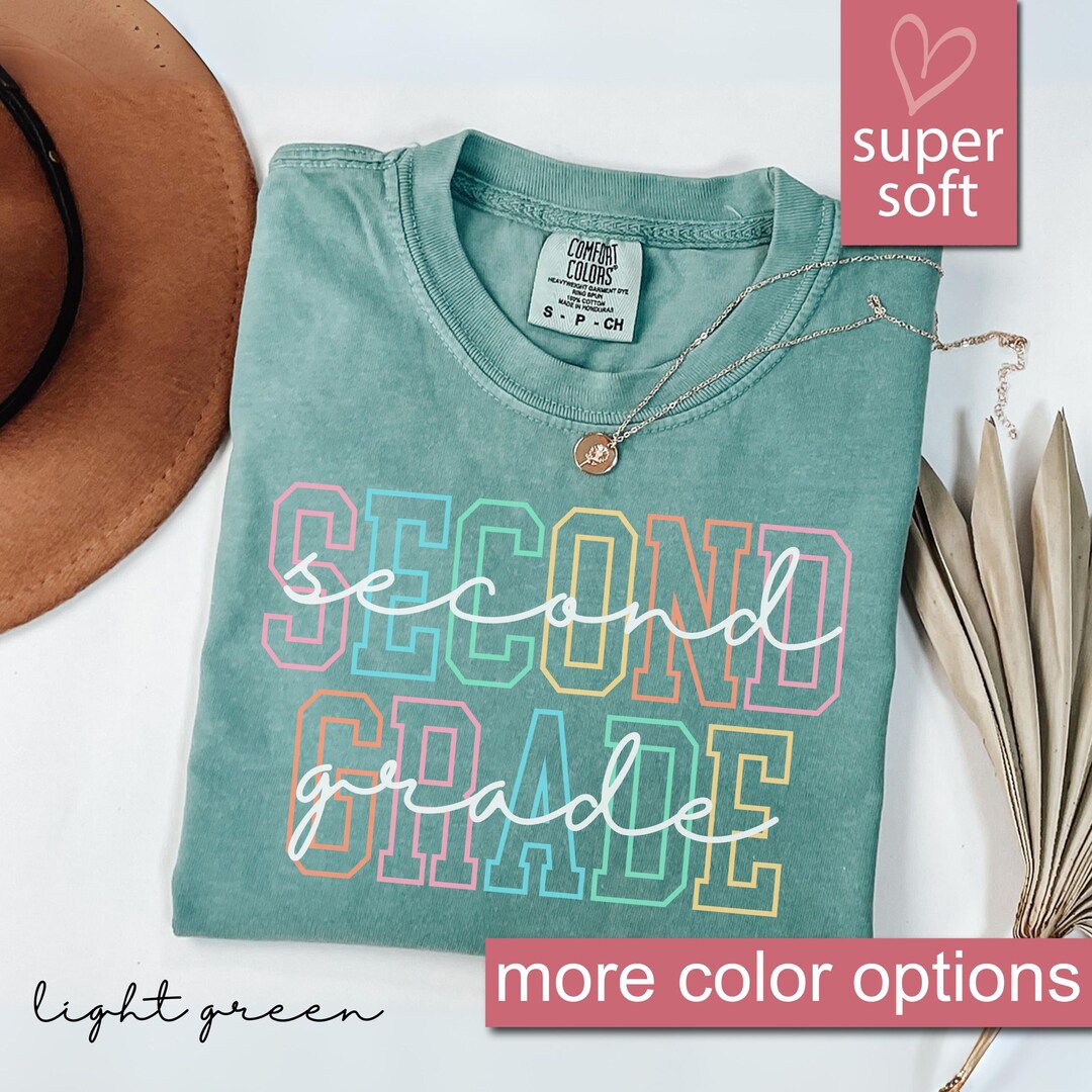 Comfort Colors® Second Grade Teacher Shirt, 2nd Grade Shirt, 2nd Grade ...