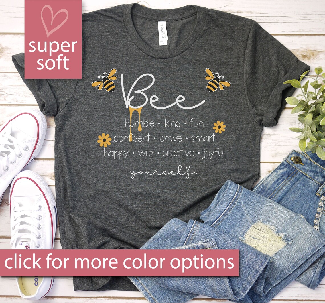 Bumble Bee Teacher Shirts for Women, Save the Bees Oversized Tshirt ...