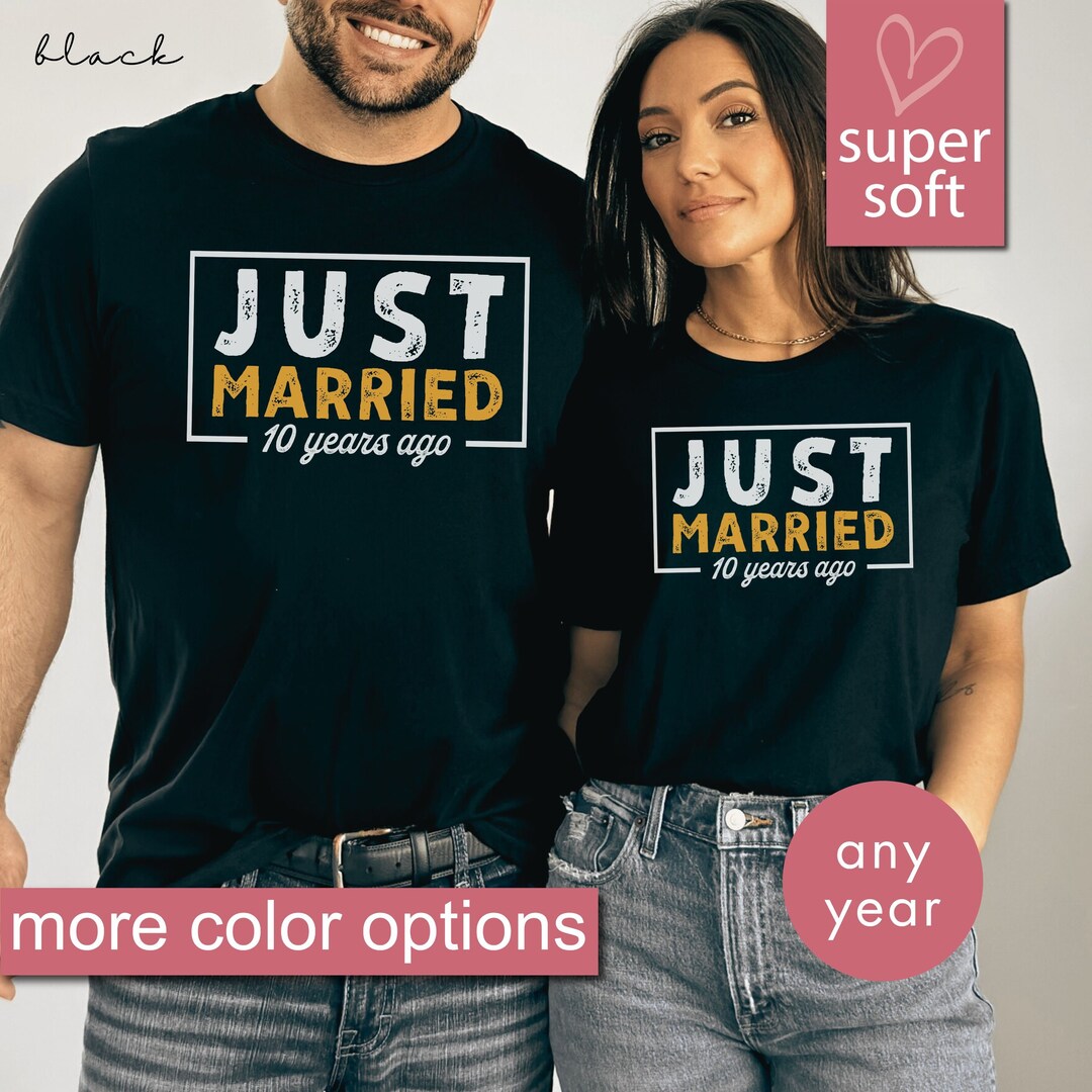 Just Married Shirt, Custom Anniversary Shirt, Matching Anniversary Gift ...