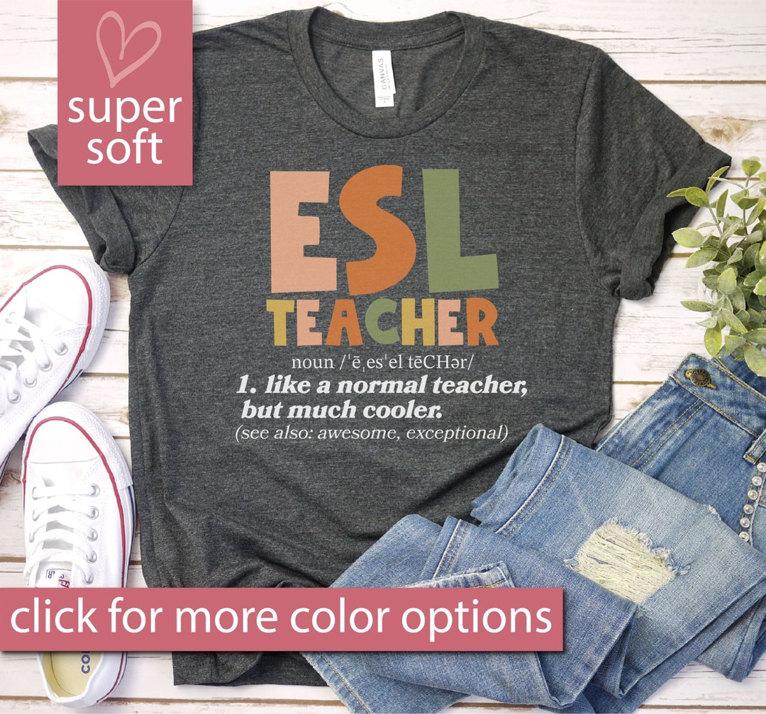 Esl Teacher Shirt, Esl Teacher, English Teacher Gift, Funny Teacher ...