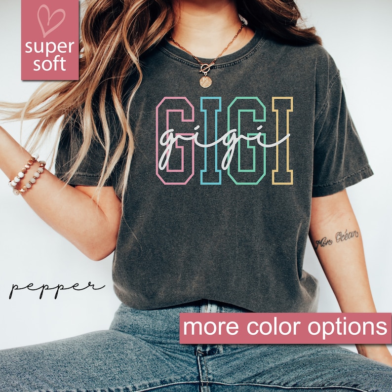 Comfort Colors® Gigi Shirt, Gigi T-shirt, Gigi Tee, Cute Gigi Shirt ...
