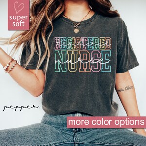 Comfort Colors® Rn Nurse Shirt, Registered Nurse Rn Gift, Rn Nurse ...