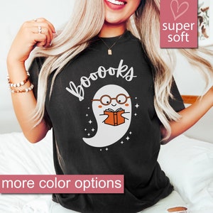 Ghost Books, Booooks Shirt, Halloween Reading Shirt, Librarian T-shirt ...