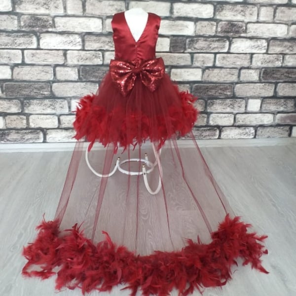 Red Princess Dress - Etsy