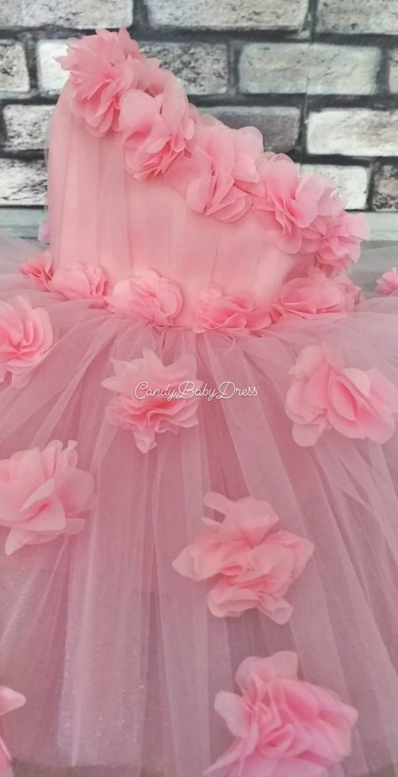 Pink Flower Girl Dress, Couture Party Frock - Etsy