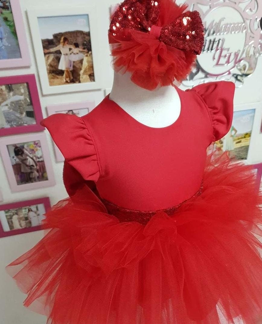 Red Babygirl Party Clothes Customise Girl Wear Baby Birthday | Etsy