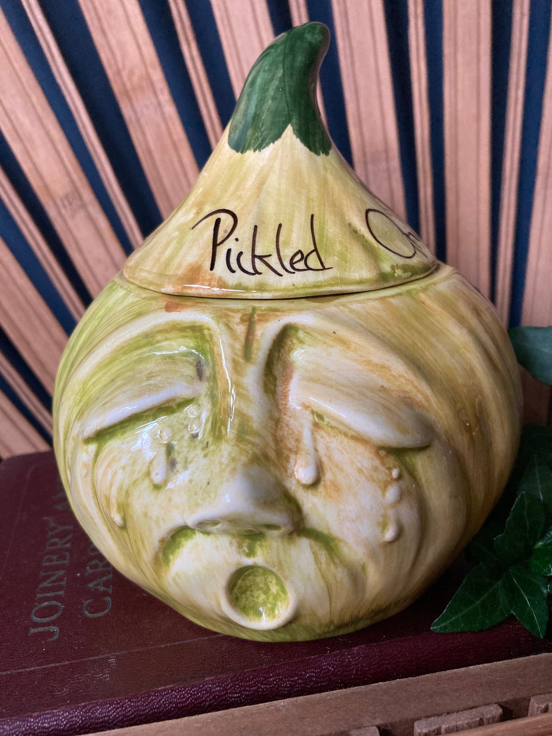 Vintage Pickled Onion Crying Sad Face Pot Toni Raymond - Etsy