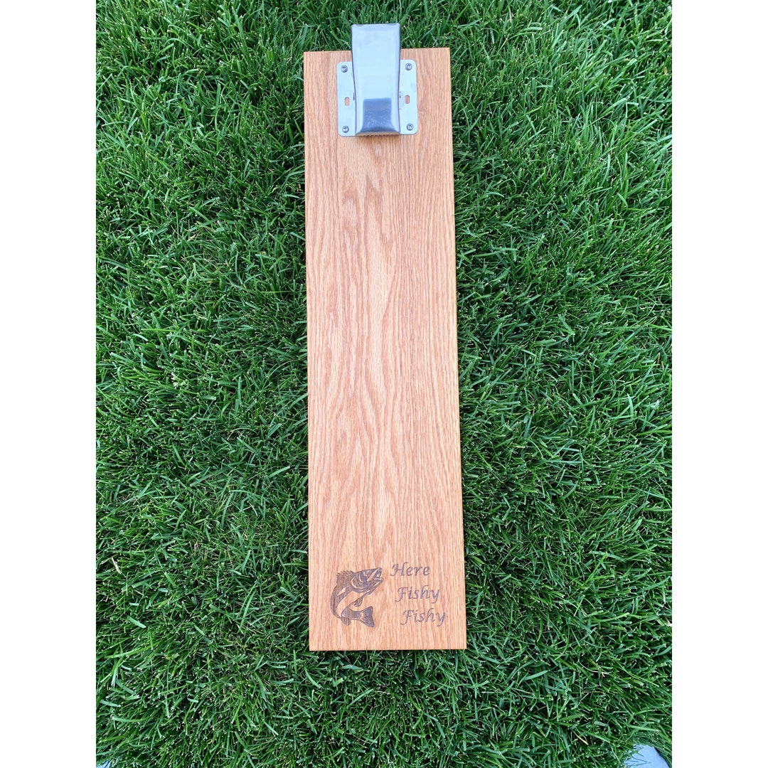 Personalized Fish Filleting Board With Clamp Fishing Gift Red Oak ...