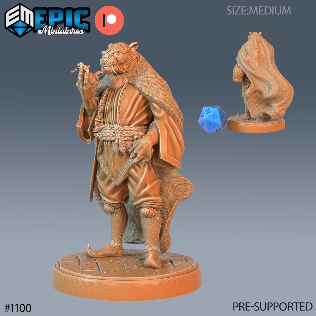 31 1100 Rakshasa Pipe medium D&D Pathfinder Resin Miniature - Etsy
