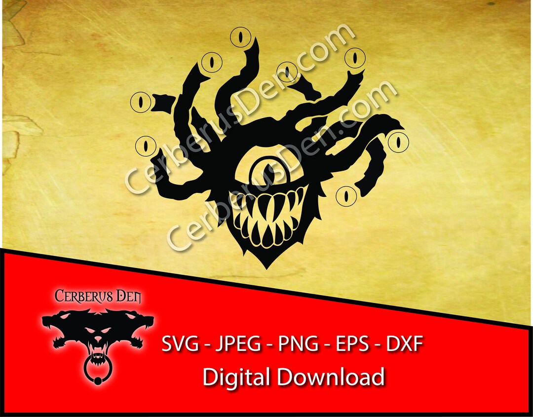 Eye Monster Dungeon Games Svg , DM Svg, Pathfinder Gamer, Role Playing ...