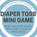 Diaper Toss Baby Shower Mini Game L Baby Shower Minute to Win It Games ...