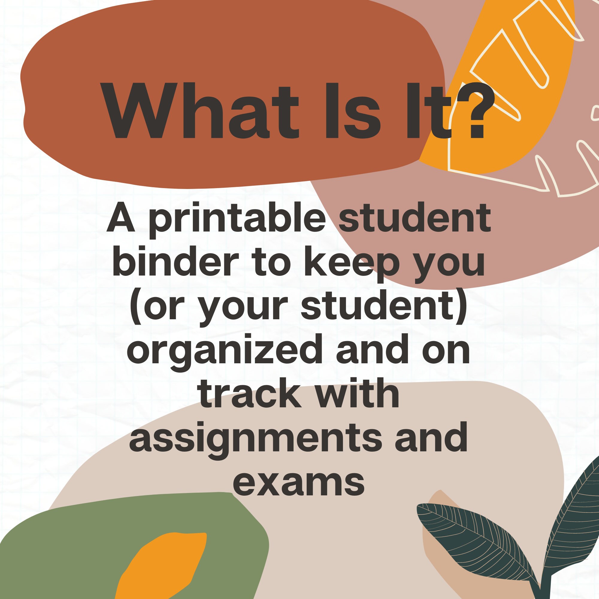 College Student Binder Printable L Graduation Gift L College ...