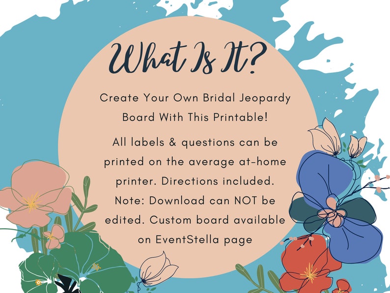 Bridal Jeopardy Board With Questions L Bridal Jeopardy Board Printables ...