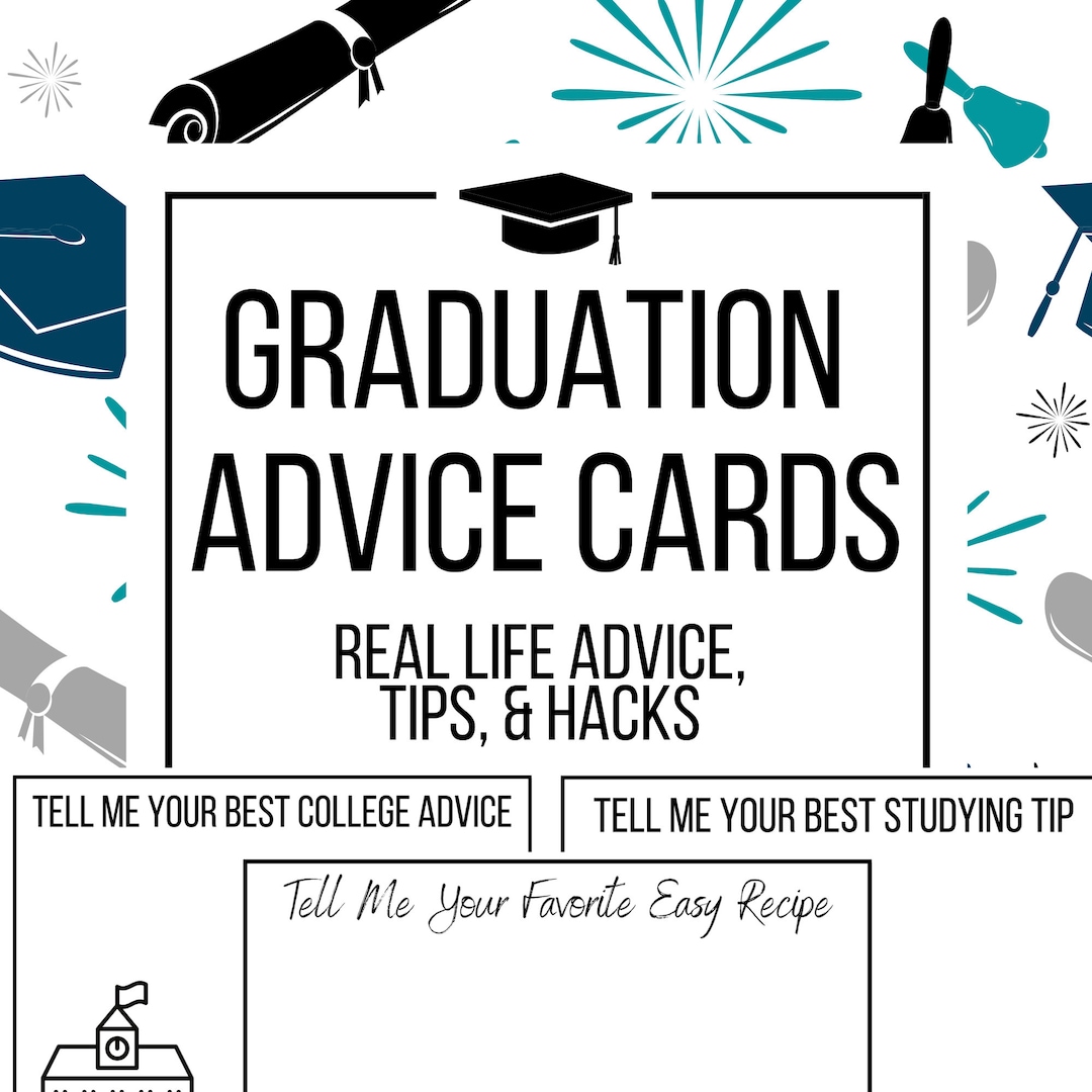 Graduation Advice Cards L Graduation Party Activity L Advice for the ...