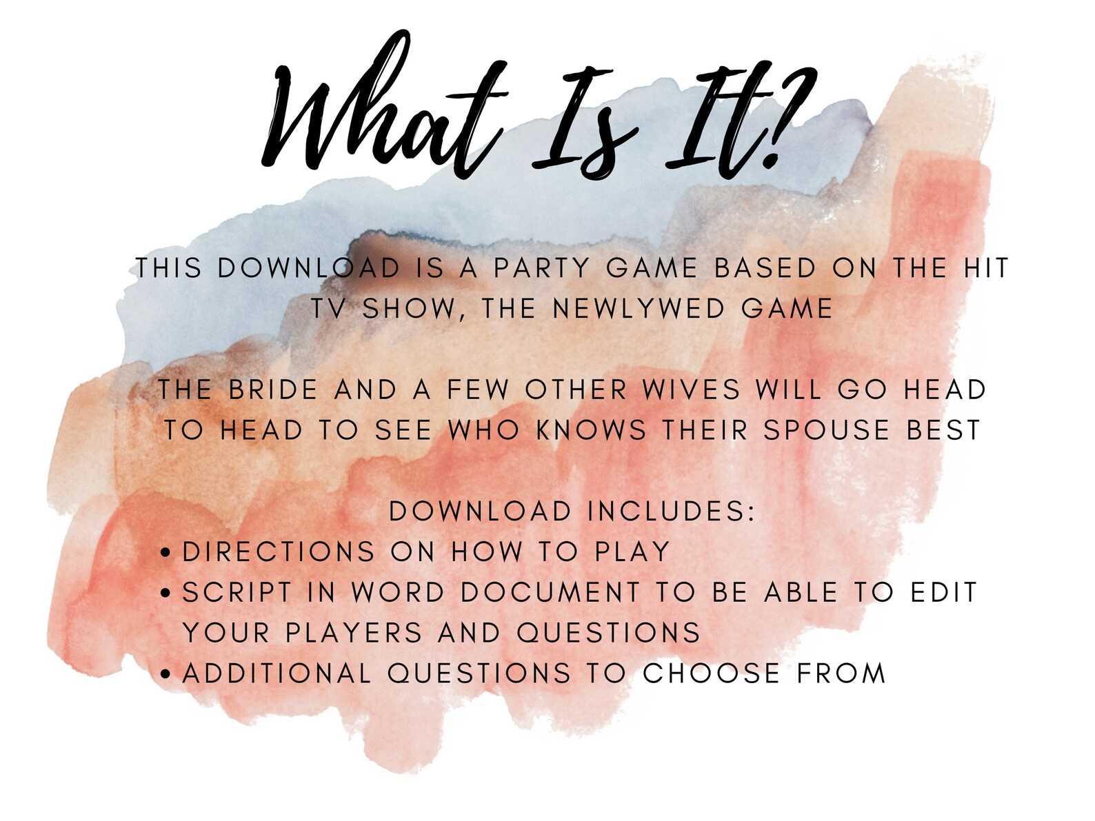 Not-so-newlywed Game L Bridal Shower Game L Interactive Bridal Shower ...