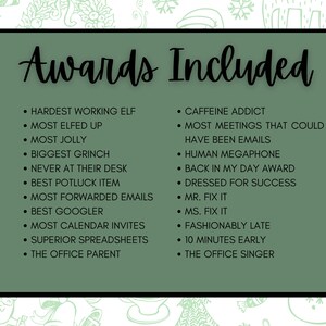 Office Holiday Party Awards L Printable Work Party Awards L Work ...