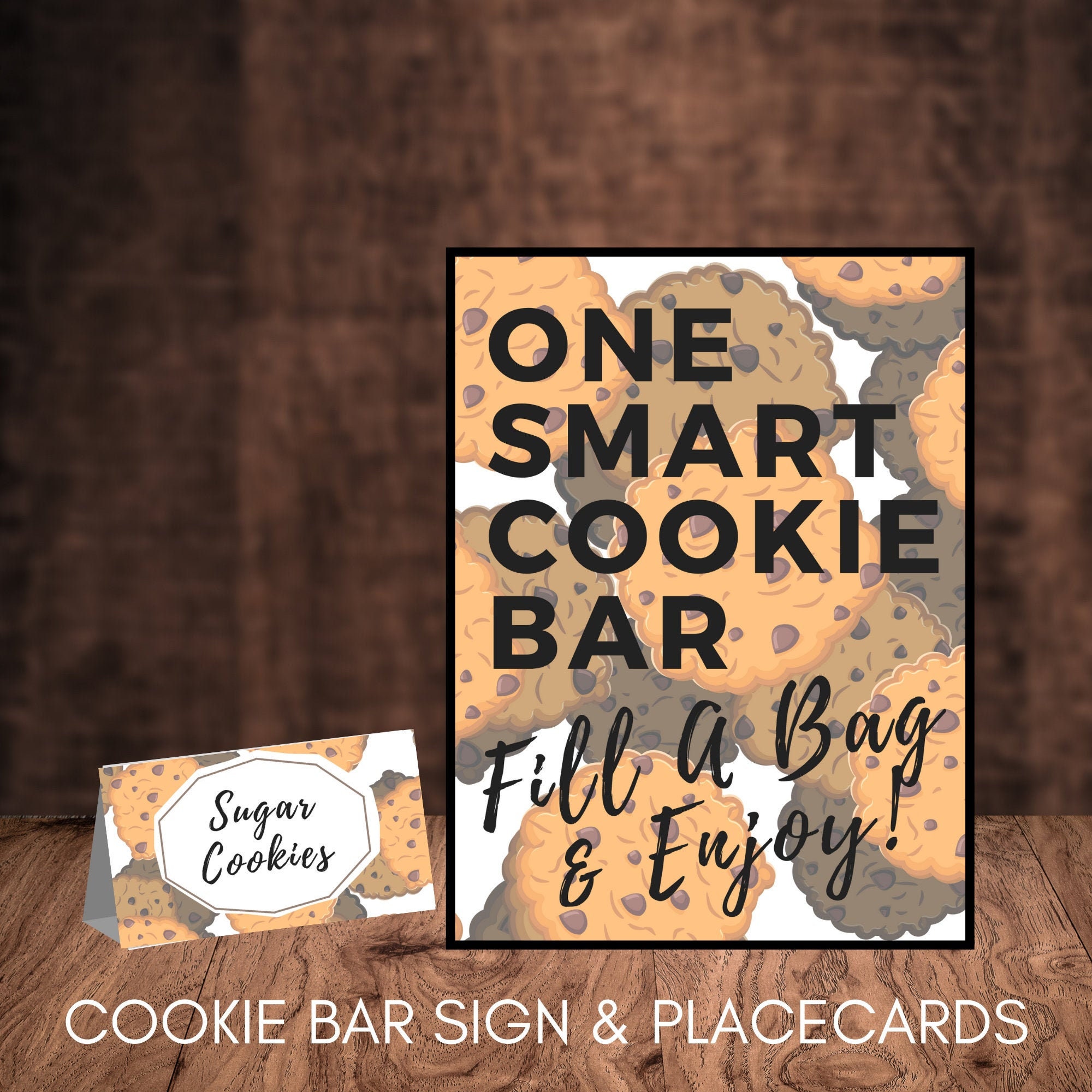 One Smart Cookie Bar L Graduation Food Buffet Sign L Cookie Bar Sign - Etsy