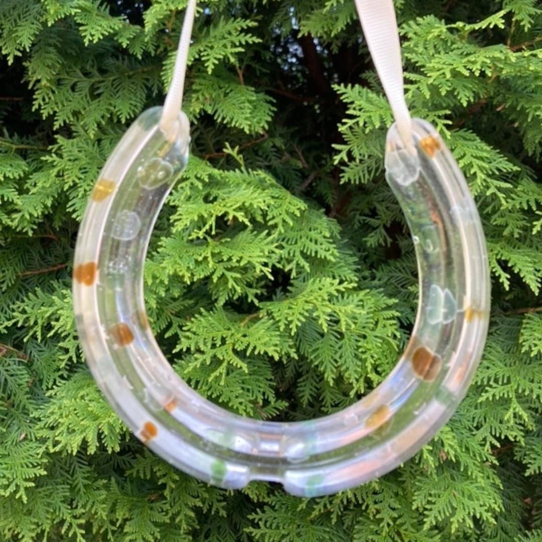 Good Luck Wedding Horseshoe, Sea Glass Horse Shoe, Wedding Good Luck ...